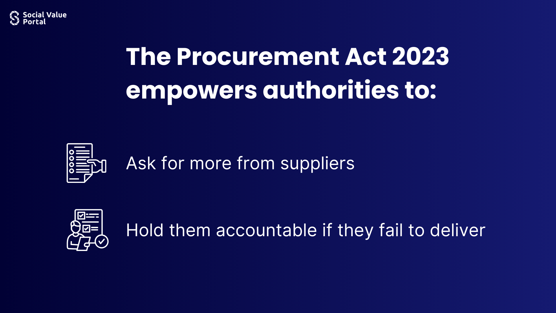 The Procurement Act 2023 & Social Value: What authorities & suppliers ...